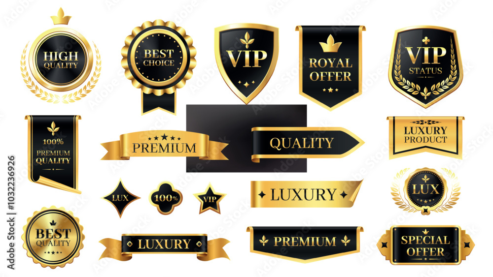 Ranked No1 Golden Label With Ribbon Royalty Free Vector Best Quality