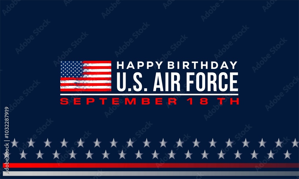 US Air Force Birthday September 18th Background Vector Banner Stock ...
