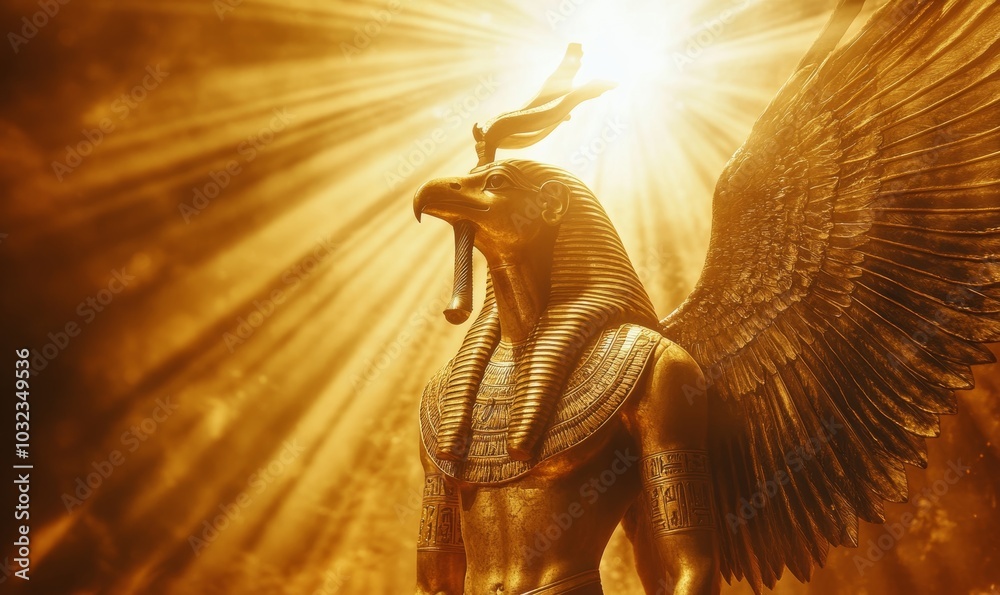 Ra (Egyptian God) sun god of ancient Egypt Ra, the sun god, with rays ...