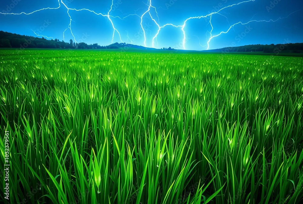 Electric Eel Grasslands A field of grass like plants that genera Stock ...