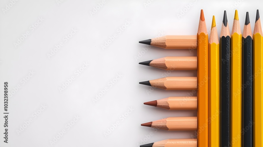 Striking minimalist geometric pattern created by a row of colored ...