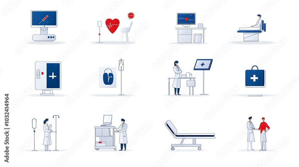 depicting digital medical consultations online diagnostics and virtual ...