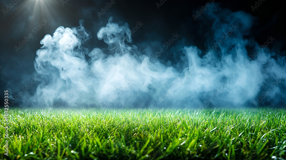 smoke grass green background dark ground light smell toxic black bad ...