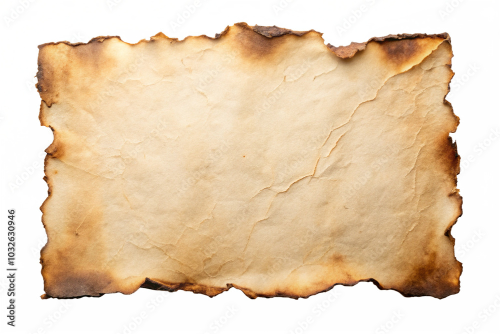 Burnt Parchment Paper Texture Mockup for Vintage Scrolls, Invitations ...