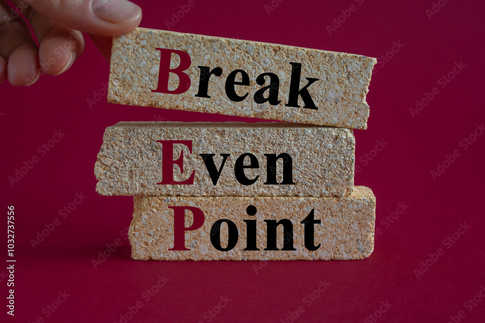BEP break even point symbol. Concept words BEP break even point on ...