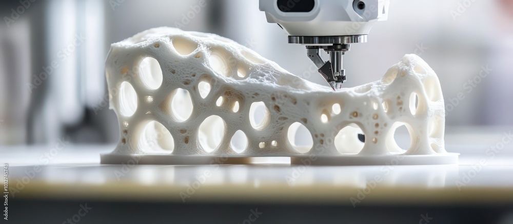3D printing in action with intricate designs, robotic arms, and ...