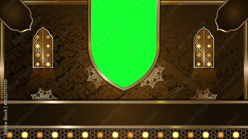 animated luxury islamic Arabic background , muslim design video ...