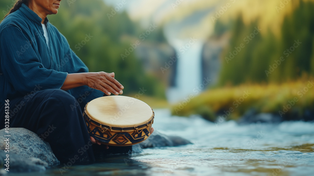 Indigenous People's Day with Traditional Drums and Chanting by a ...