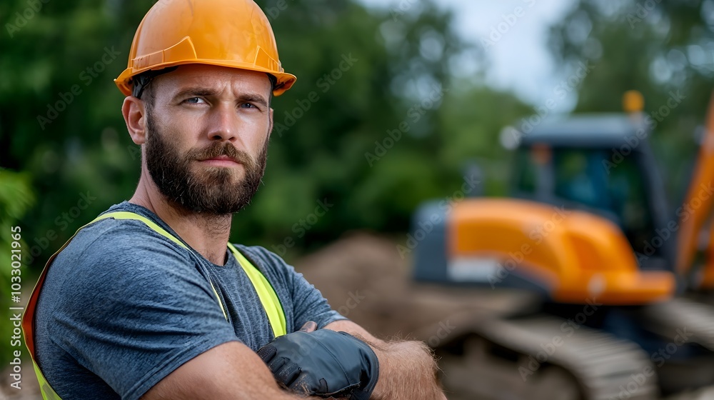 Confident and experienced civil engineer carefully overseeing the ...