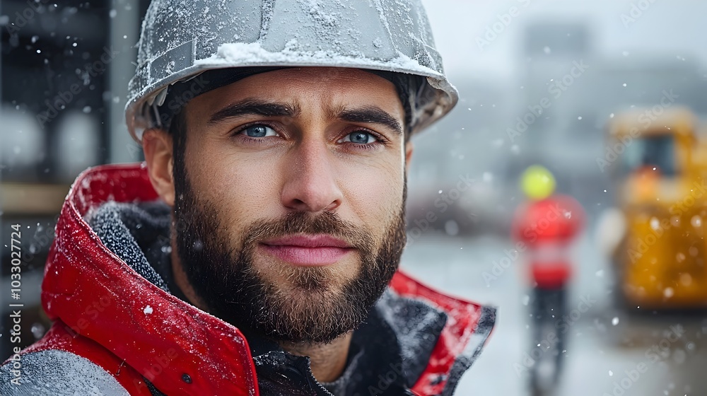 Civil Engineer Overseeing Construction Site Activities Monitoring ...