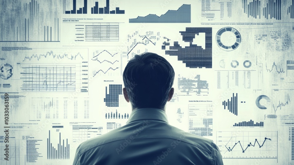 A professional reviewing the impact of good vs bad decisions on ...