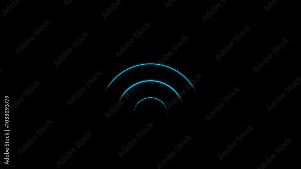 Technology Radio wave frequency background. Radio station signal icon ...