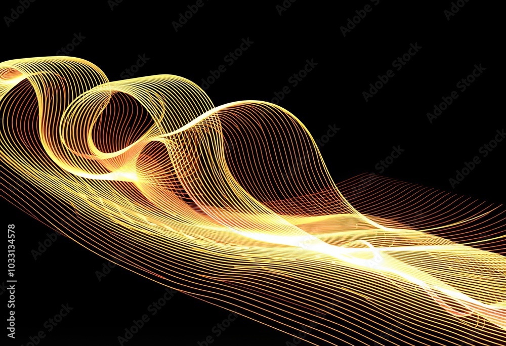 Magnetic Wave A wave of magnetic field lines visualized as a hol Stock ...