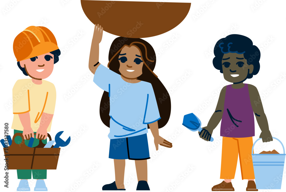 exploitation child labor stop vector. slavery work, poverty anti ...