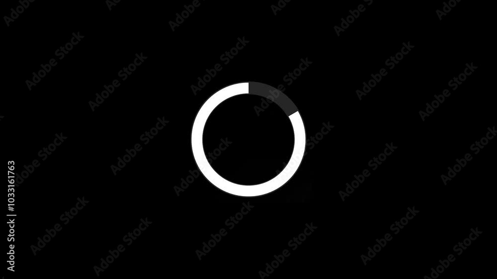 Progress Bar Indicator Animation: Dynamic Loading Visual. Black and white loading bar animation ...