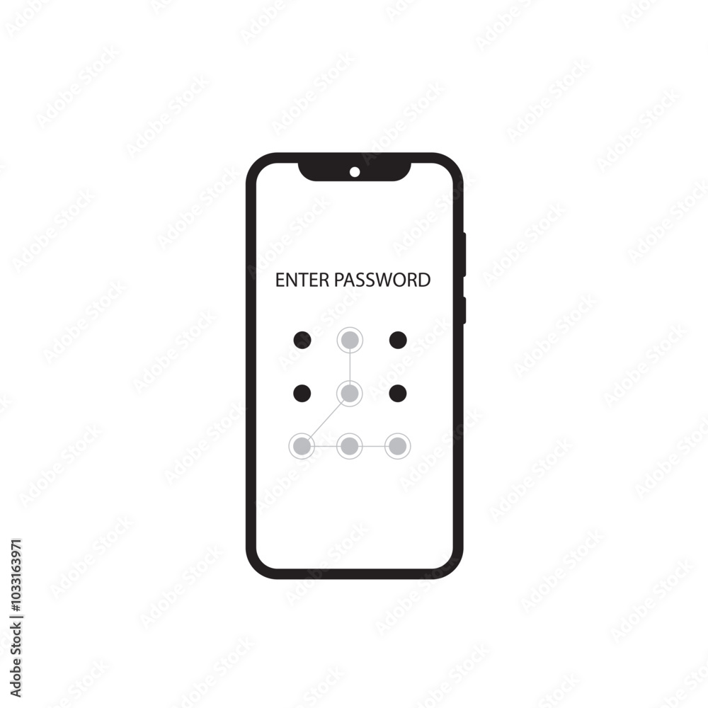 Screen lock authentication password smartphone background template ...