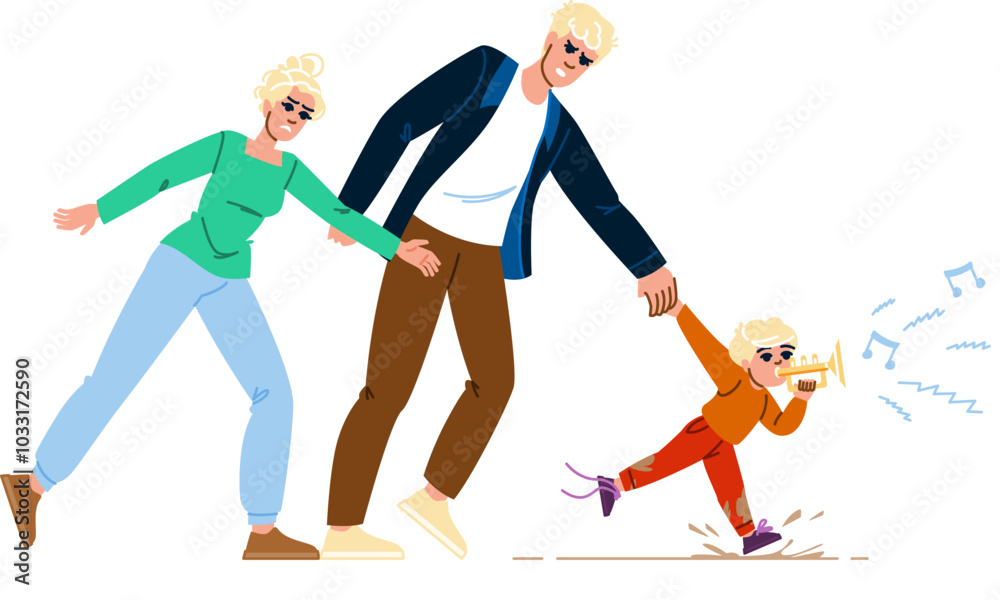 tension family stress vector. conflict anxiety, pressure communication ...