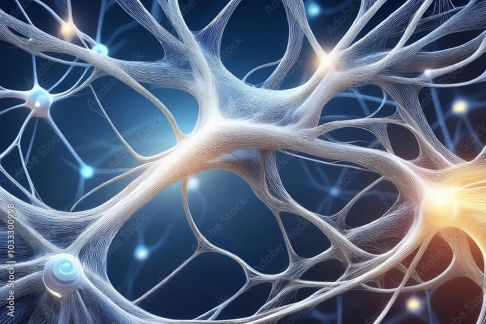 Animated human nerve cells, human nervous systems connect with each ...