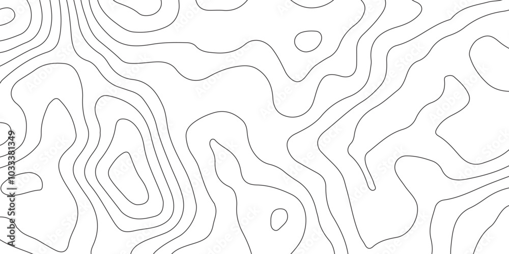Topographic gradient line map. Abstract circle lines background ...