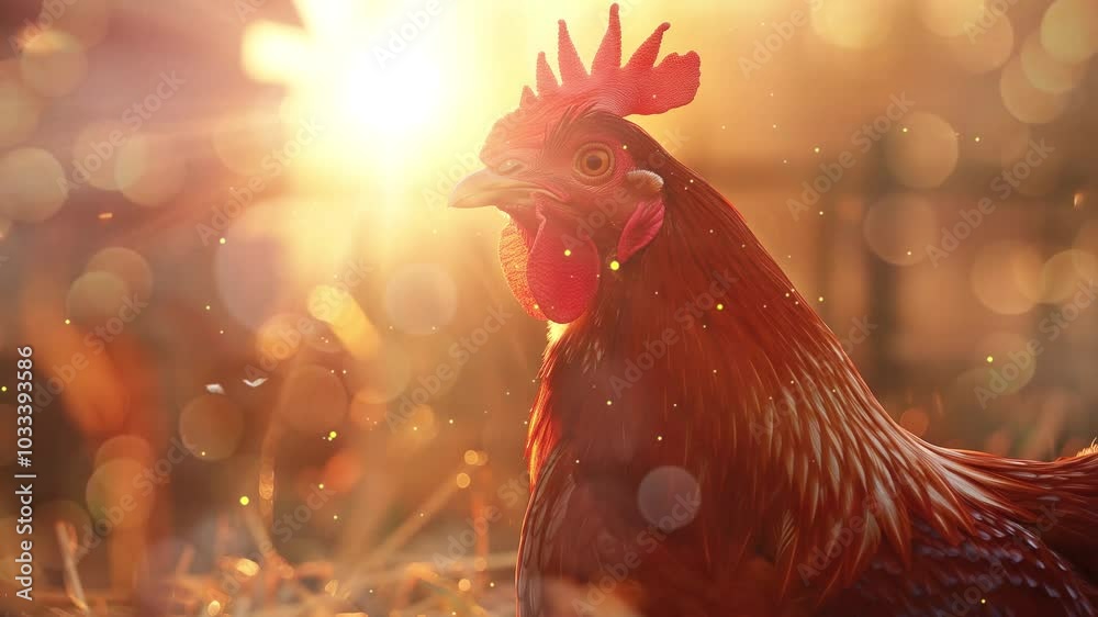 relaxing rhode island red chicken seamless looping overlay 4k virtual ...