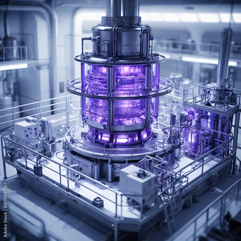 Sci-Fi Laboratory with a Small Modular Nuclear Fusion Reactor: Blue ...