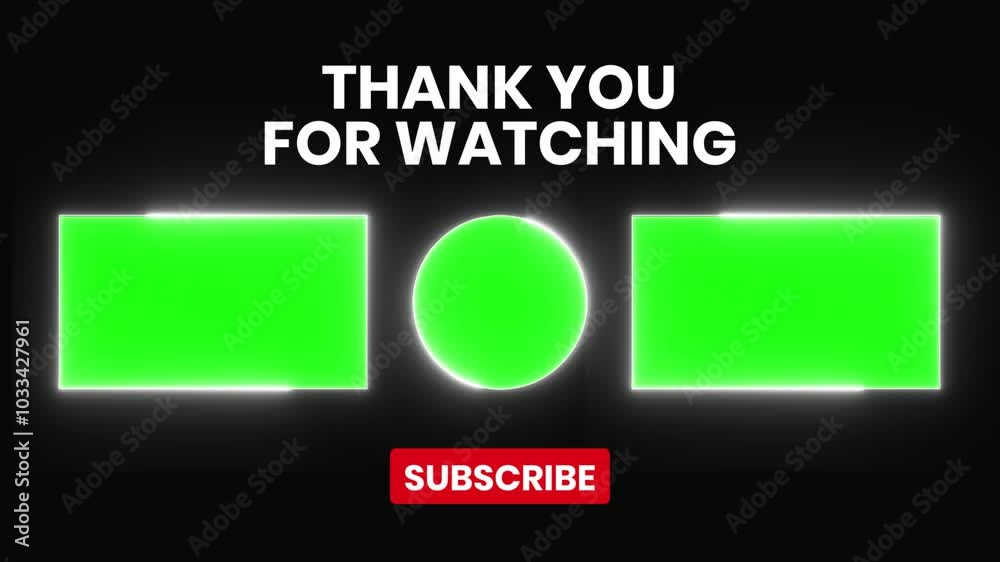 Animated green screen outro with "Thank You for Watching" and ...