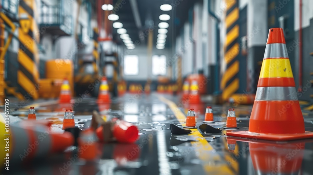 Craft realistic 3D models of workplace accidents, illustrating the ...