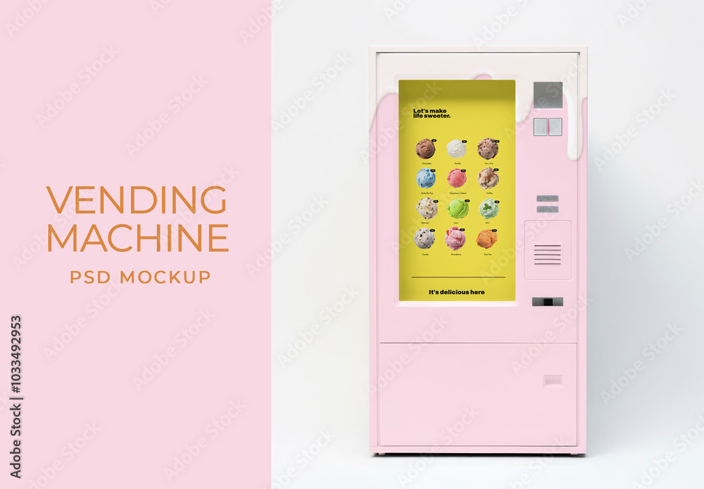 Vending Machine Mockup With Generative AI Stock Template | Adobe Stock