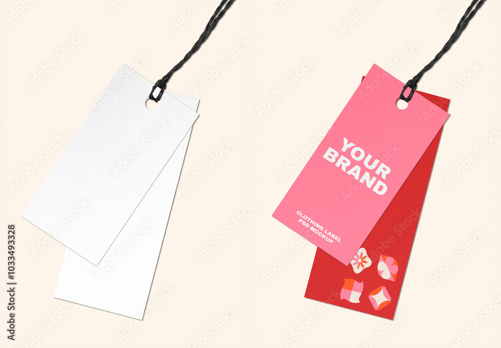 Branding Price Tag Mockup Stock Template | Adobe Stock