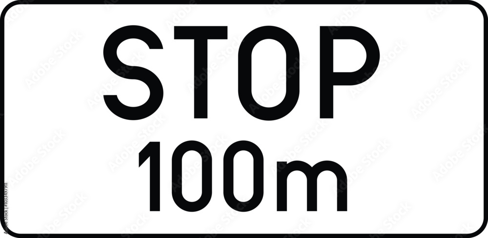 STOP sign announcement, Additional auxiliary signs, Further signs ...