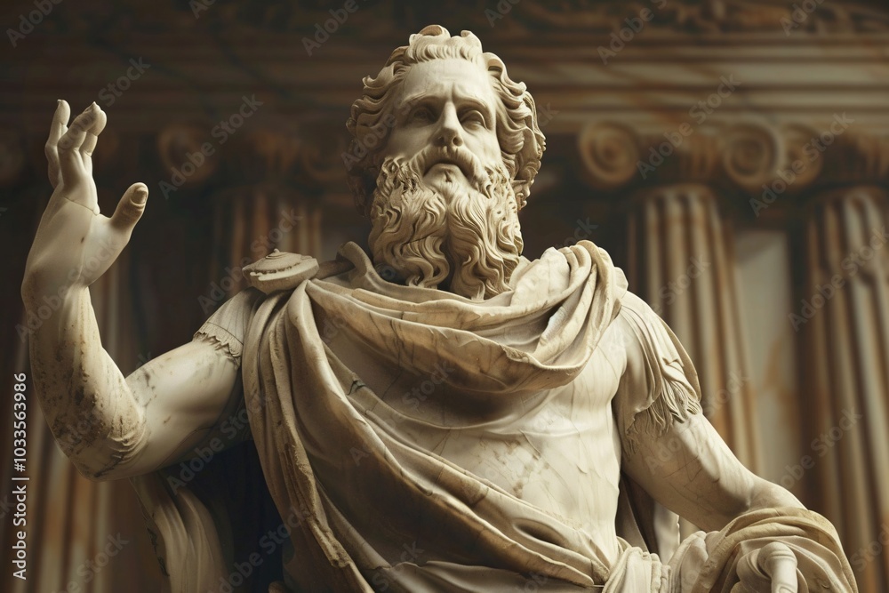 The Statue of Zeus at Olympia, one of the Seven Wonders of the Ancient ...