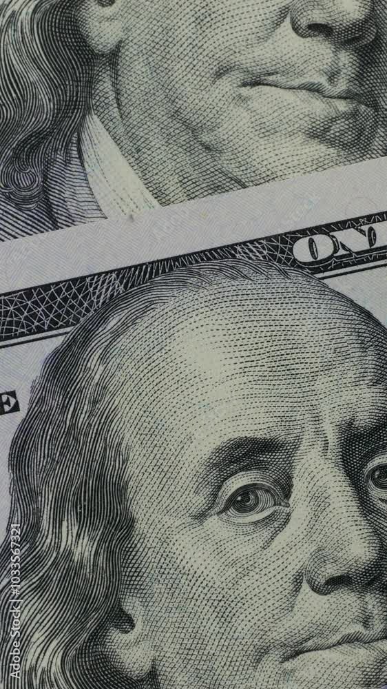 The image shows a detailed close-up of the portrait of Benjamin ...