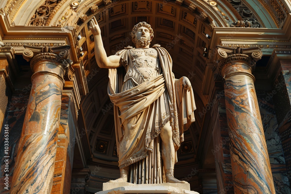 The Statue of Zeus at Olympia, one of the Seven Wonders of the Ancient ...