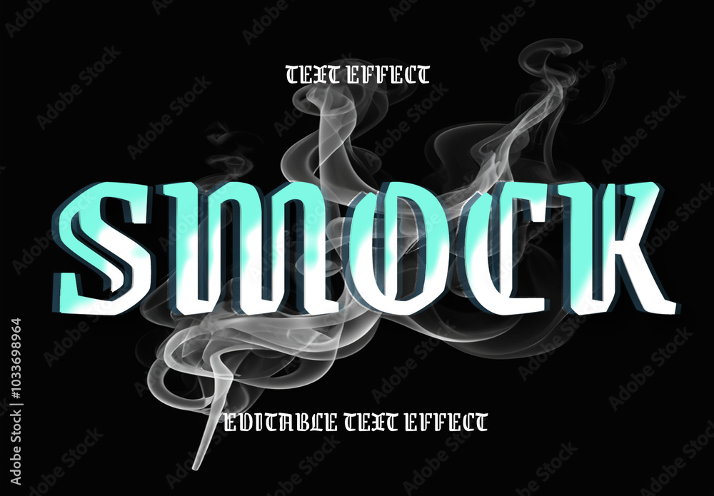 Smock Text Effect with Generative AI Stock Template | Adobe Stock