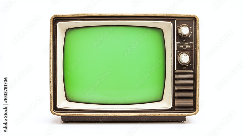 old classical tv aged cube television vintage classic equipment with ...