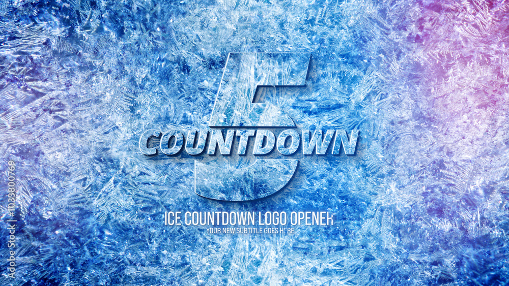 Ice Countdown Winter Logo Opener Stock Template | Adobe Stock