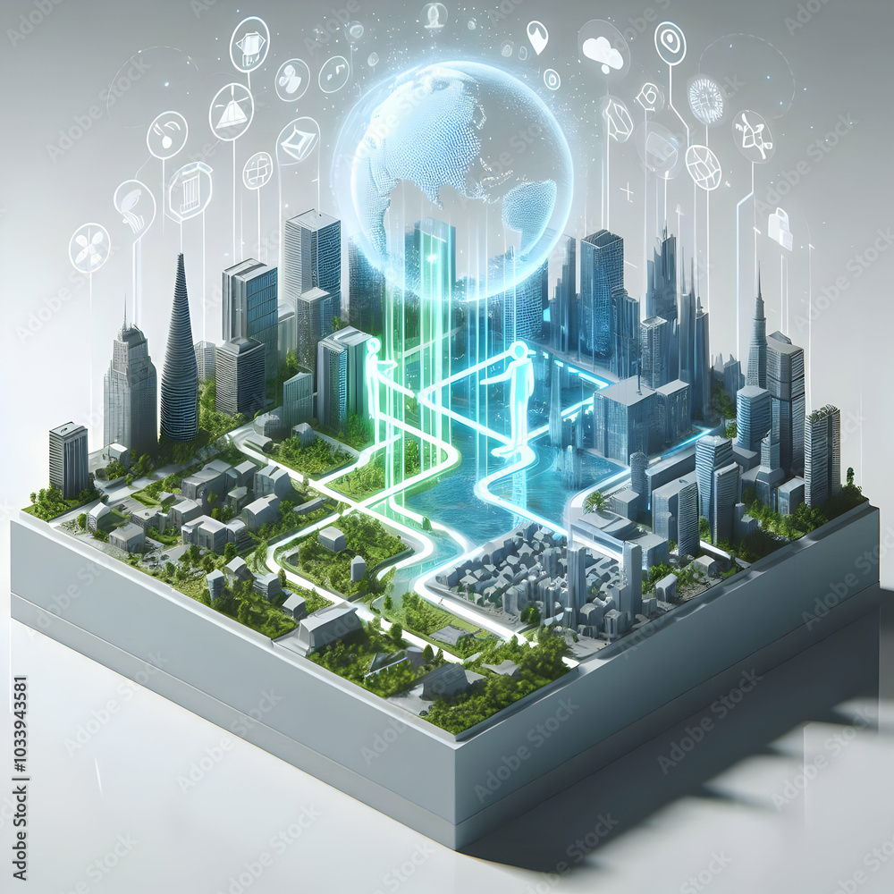 3D Holographic Urban Planning Concept: Sustainable City Model with ...