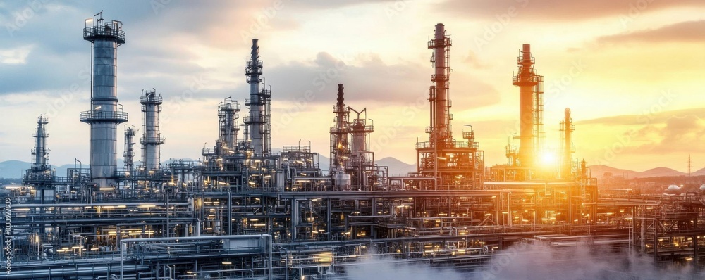 Energy conversion processes in a modern fuel refinery, showing the ...