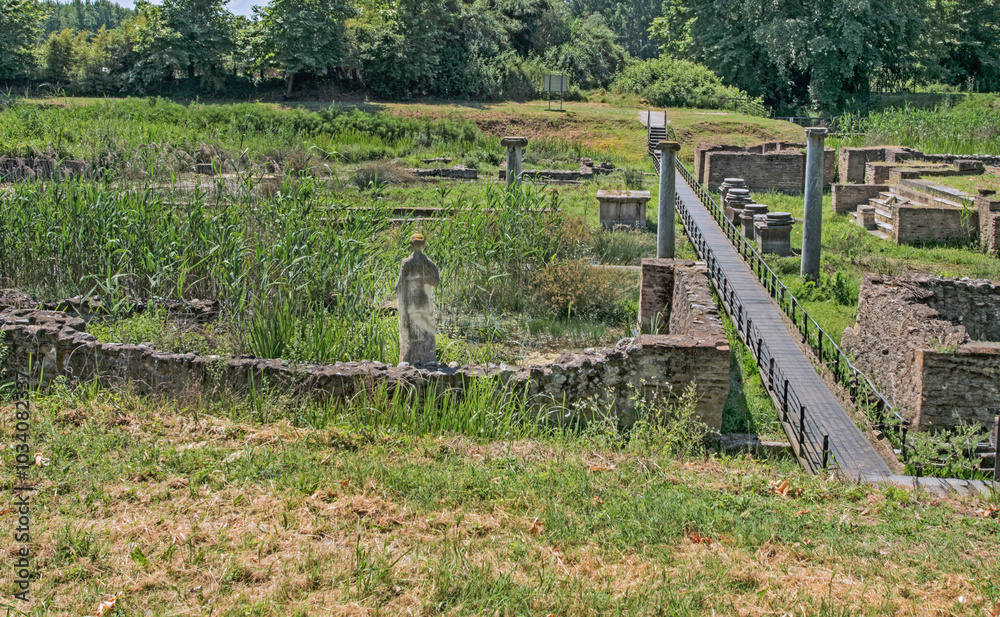 Zeus Temple in Dion at the foot of Mount Olympus. The city was built ...