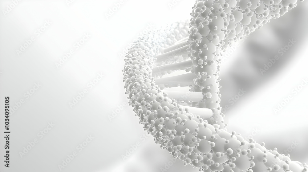 3D Holographic White DNA Strand Icon - Mental Health Base Pairs Concept ...