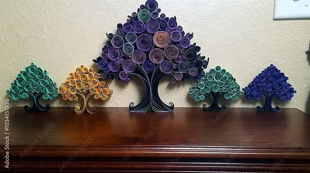 Paper Quill Tree: Intricately quilled paper strips come together to ...