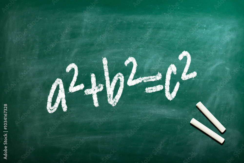 Pythagorean theorem a2+b2=c2 the famous formula to calculate the ...