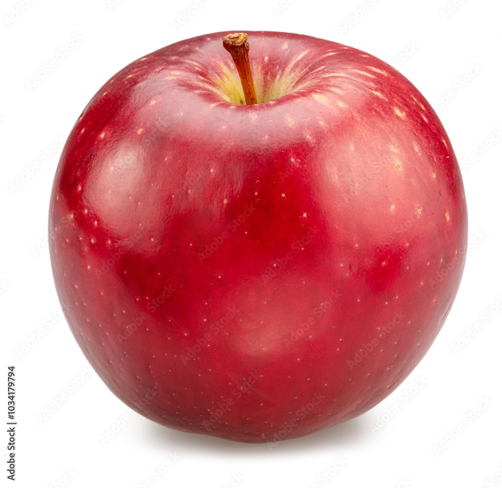 Ripe perfect red apple on white background. File contains clipping path ...