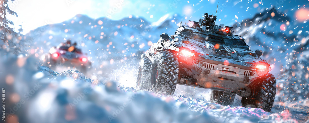 Elite armored vehicle concept art, highlighting futuristic technology ...