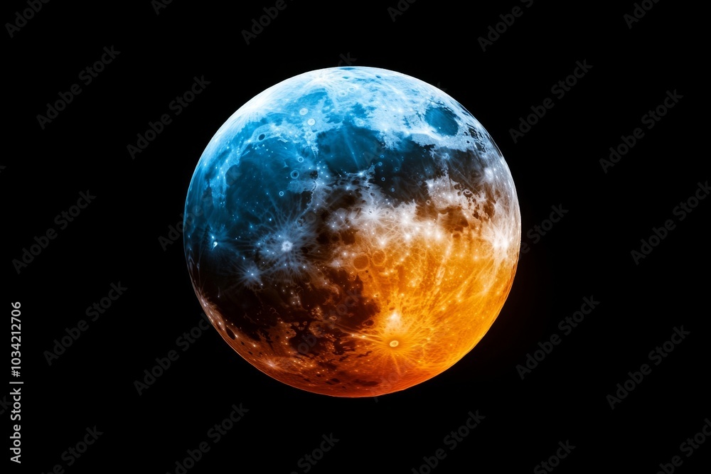 Holographic projection of the moonâ€™s phases, with the New Moon as a ...