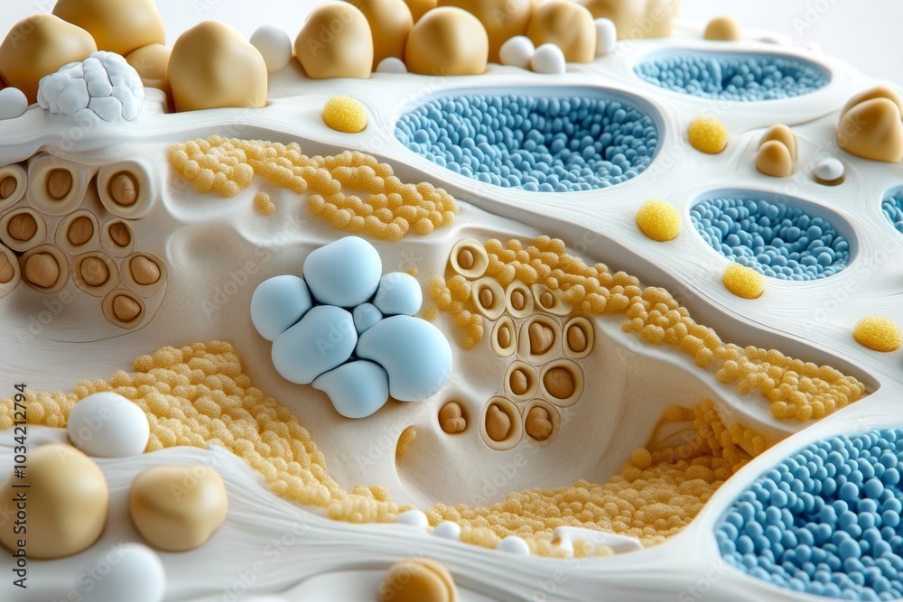 Human scalp cross-section, highlighting hair follicles, sebaceous ...