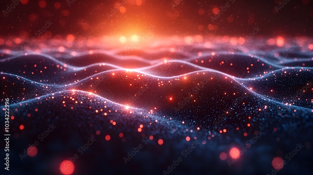 Streamlined digital backdrop with abstract patterns and shapes ...