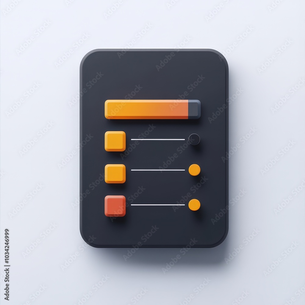 ภาพประกอบสต็อก Modern user interface controls with sliders and buttons ...