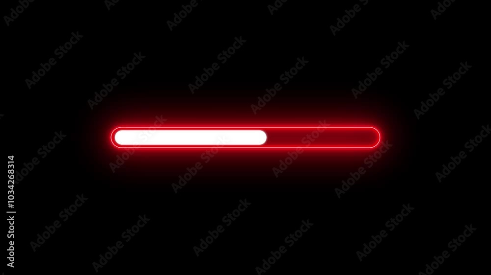 Loading progress bar, downloading bar, progressing bar icon animation. Status bar, processing ...