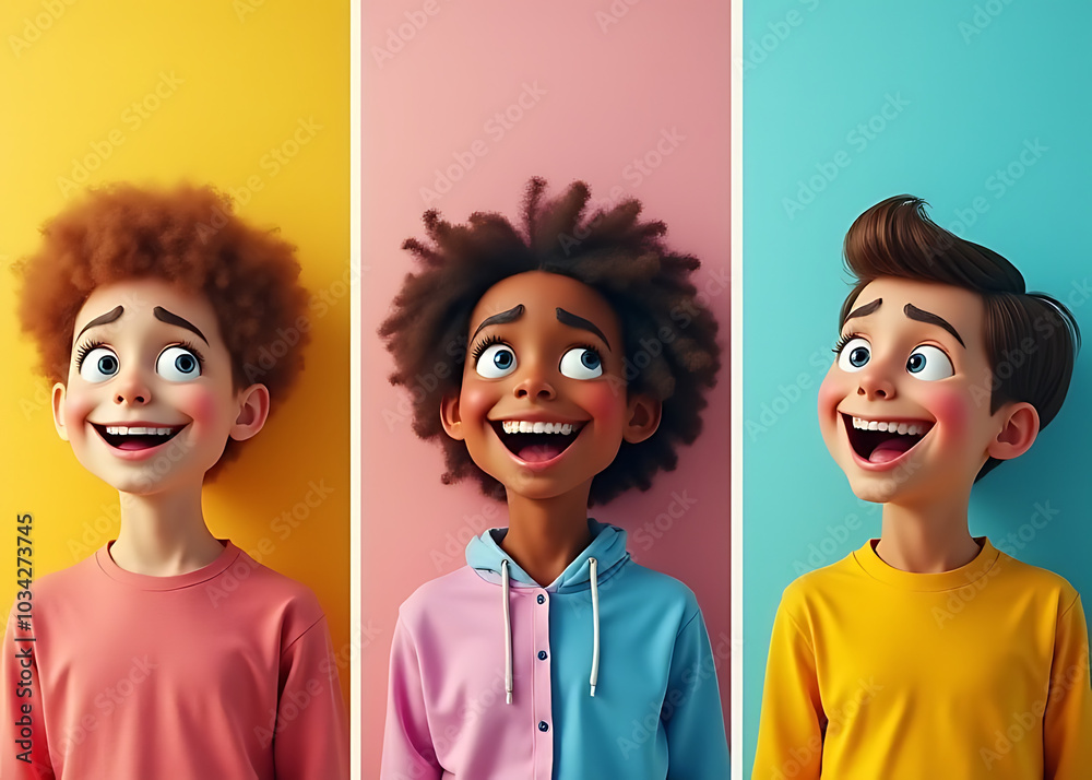 ive emotions displayed on colorful backgrounds for social media ads and ...